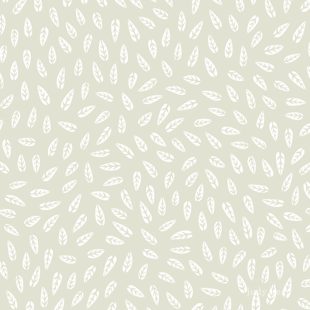 Patrin Little Leaf Wallpaper and Textile design by Judy Beau
