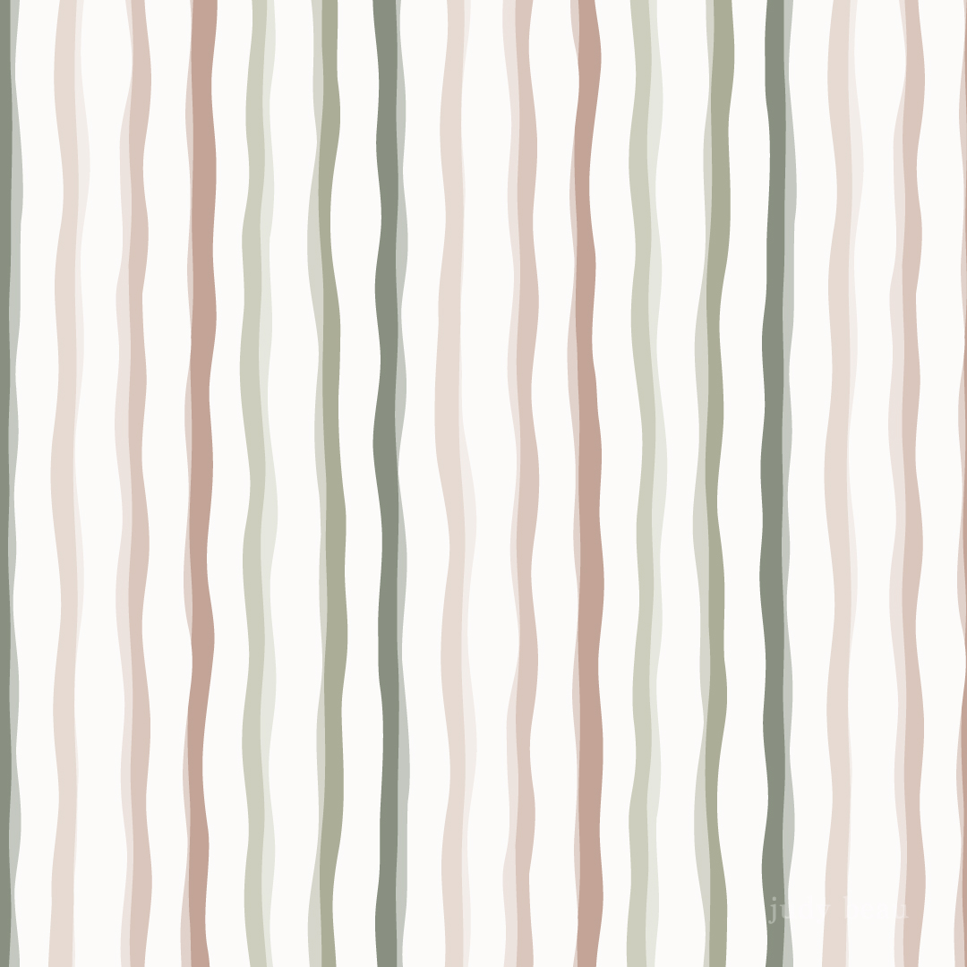 River Wavy Stripe Wallpaper or Textile | Judy Beau