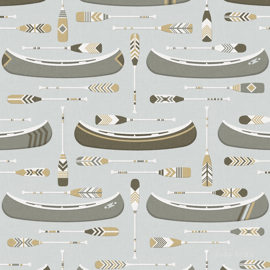 Sebago Wallpaper and Textile design by Judy Beau