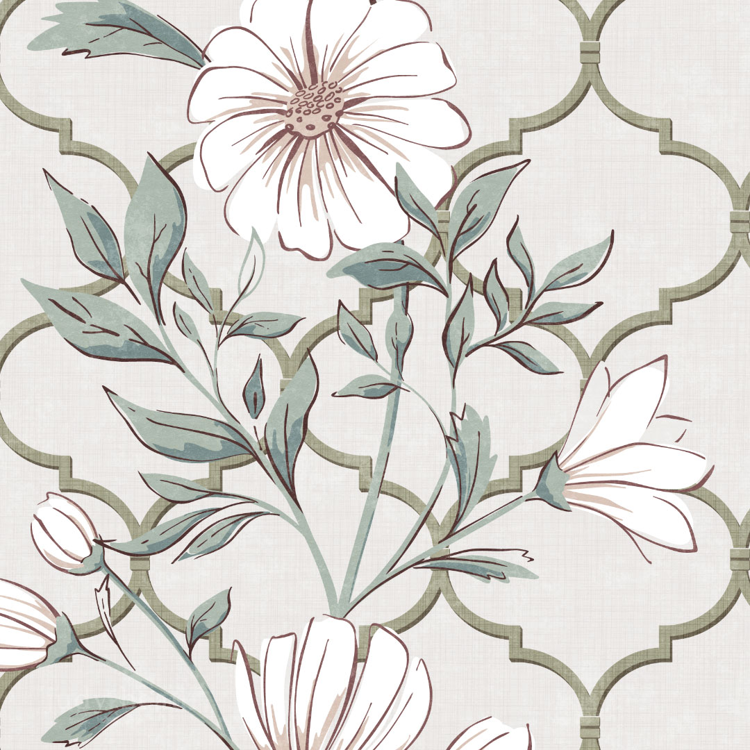 Marta French Country Charm for Wallpaper or Textile - Judy Beau