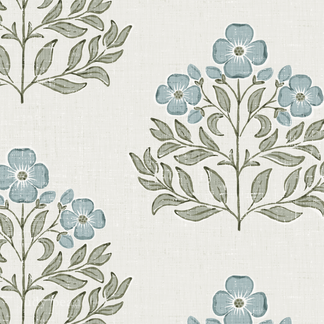 Lettie Vintage Floral - Wallpaper and Textiles - Judy Beau