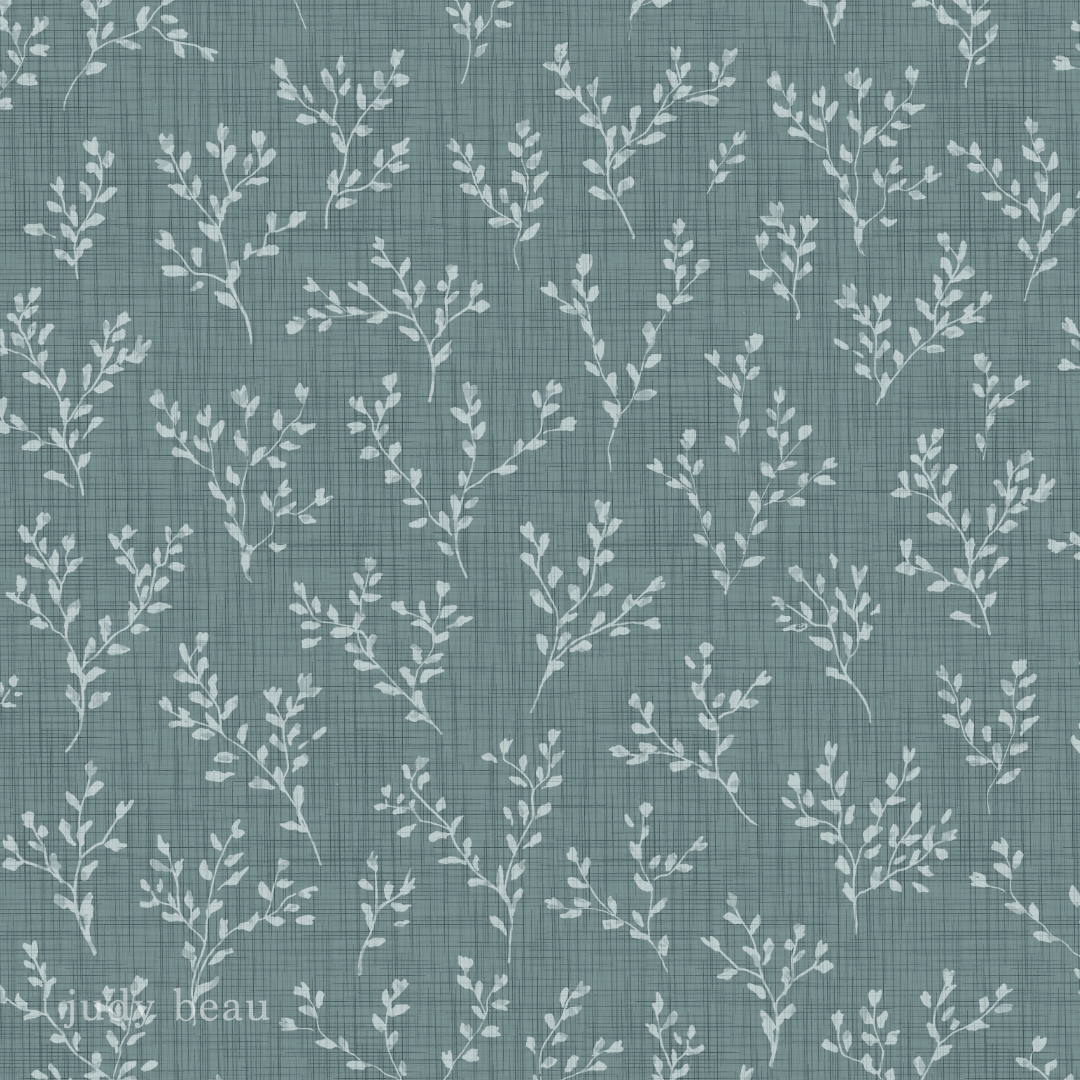 Eleanor Botanical Leaf Floral - Wallpaper and Textiles - Judy Beau