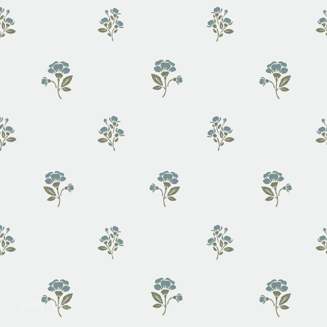 Isabel Small Floral Print - Wallpaper and Textiles - Judy Beau